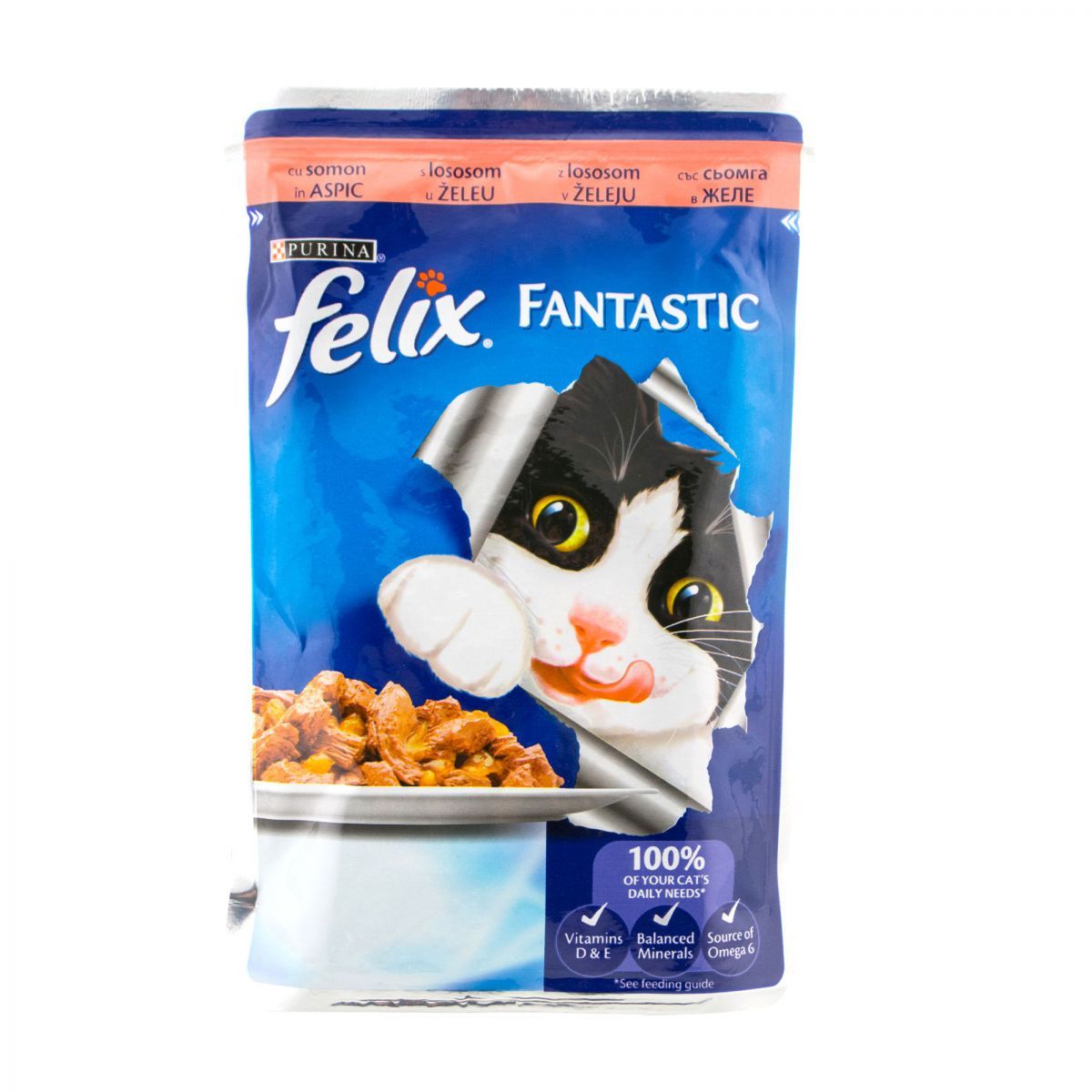 Felix Fantastic Plic Somon 85 g - Petshop Online petmagazin.ro